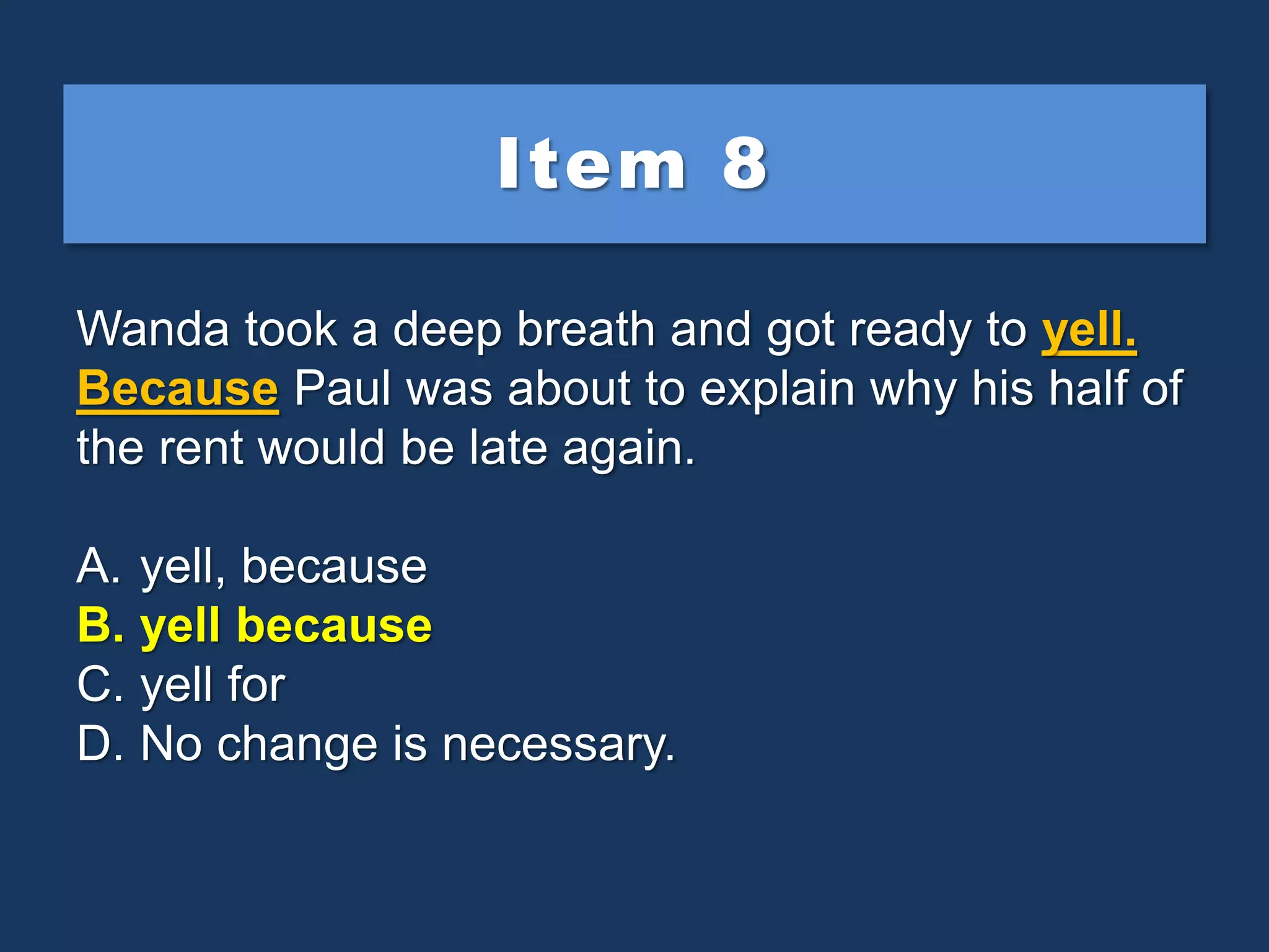 Comma Splices, Run- On Sentences, and Fragments | PPT