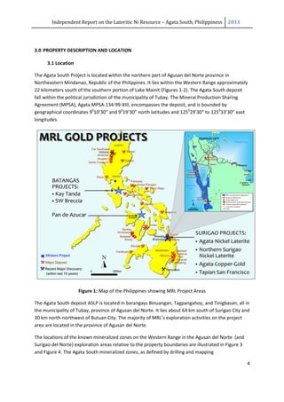 INDEPENDENT REPORT ON THE NICKEL LATERITE RESOURCE - AGATA SOUTH ...