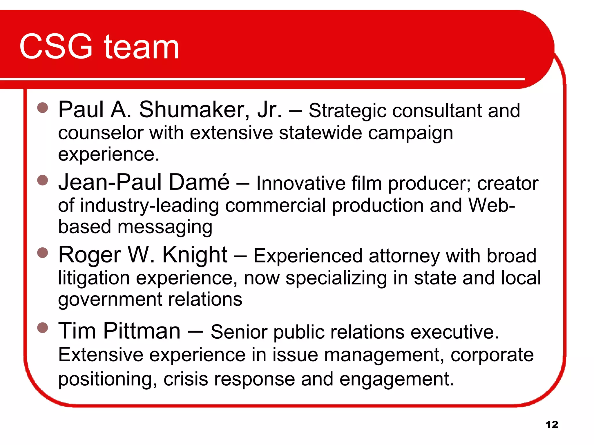 Carolina Strategy Group | PPT