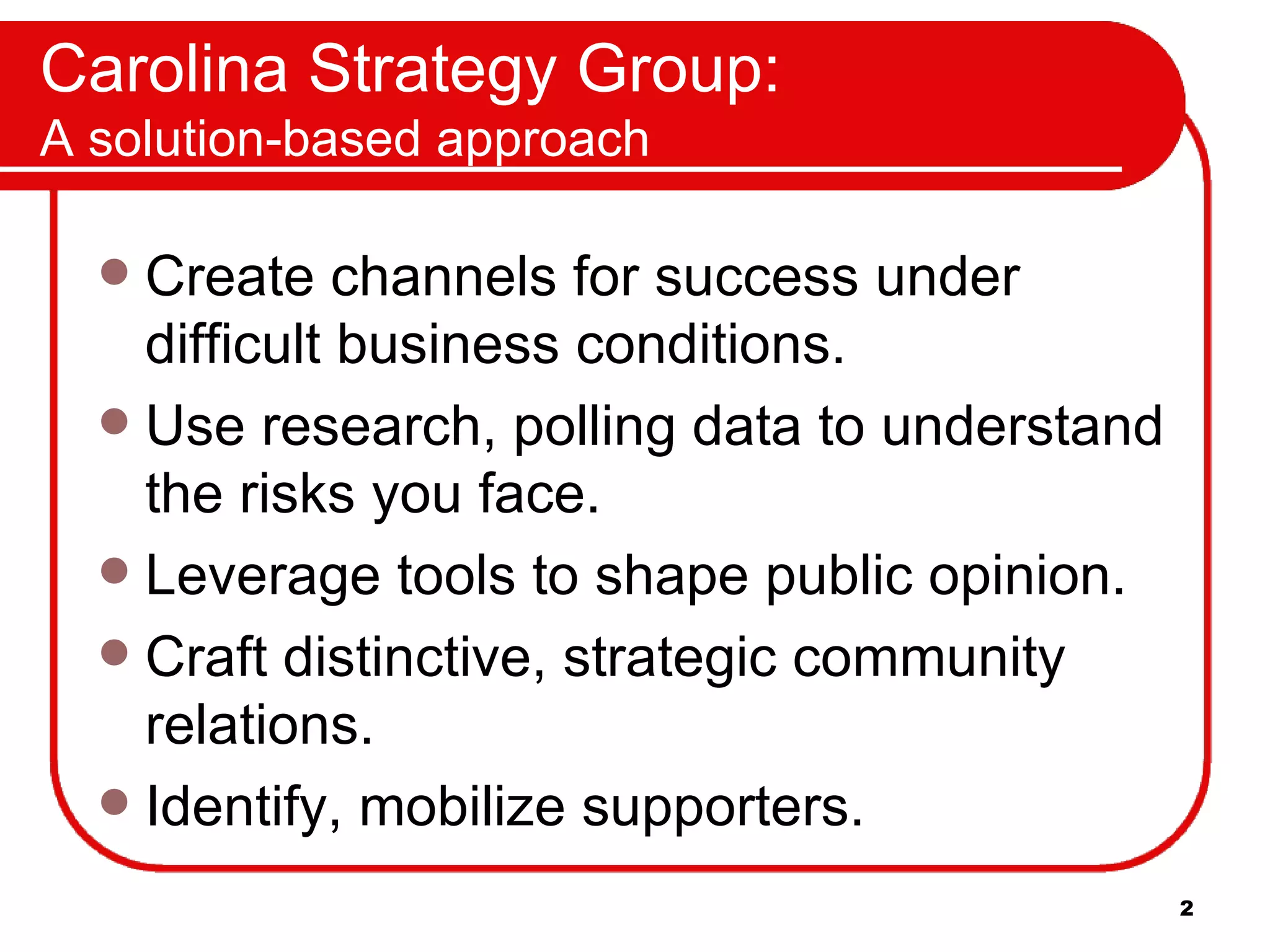 Carolina Strategy Group | PPT