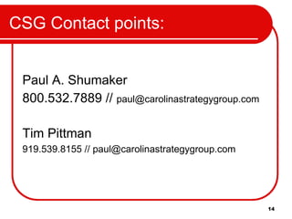 Carolina Strategy Group | PPT