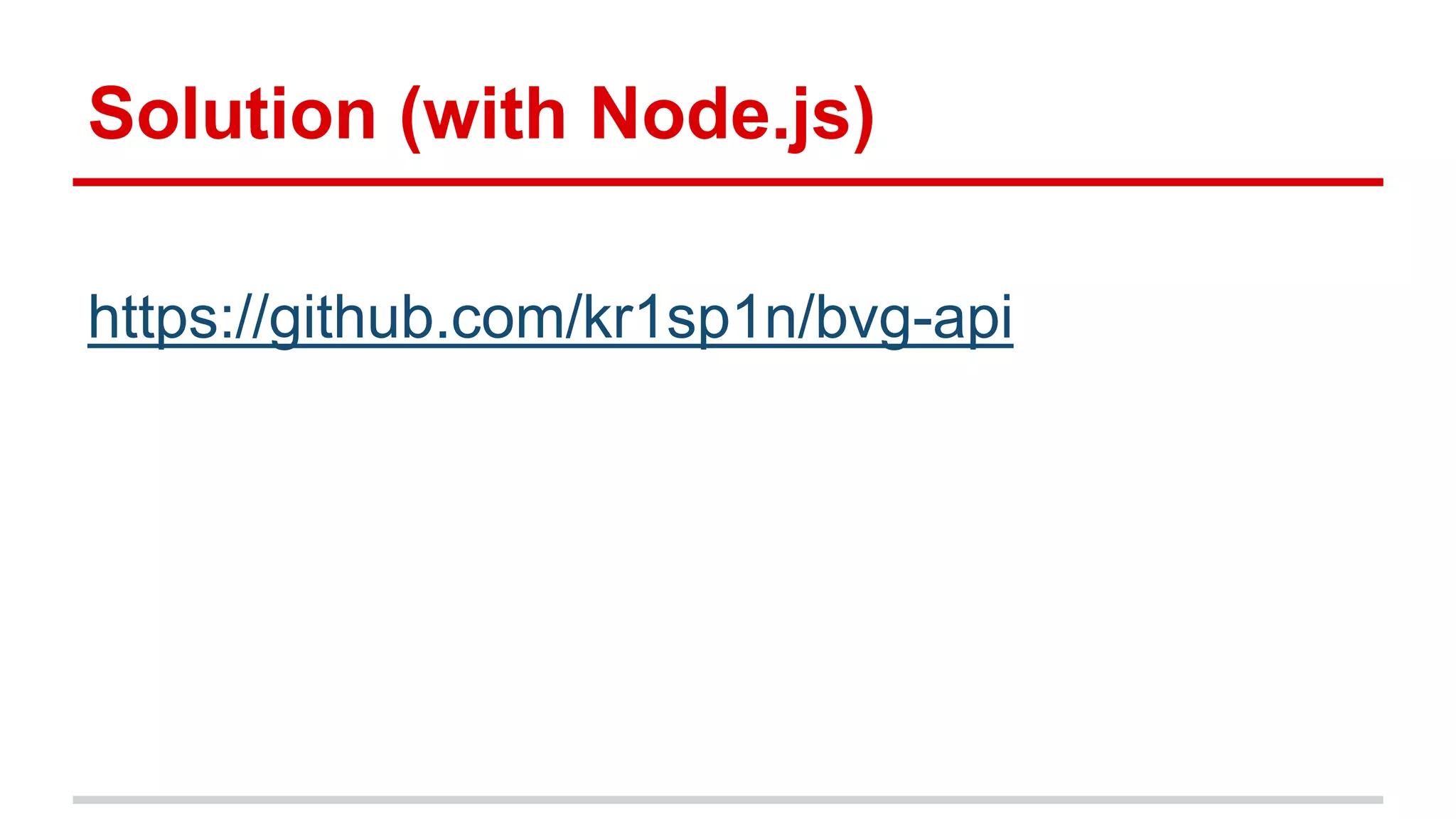 Building lean APIs with Node.js