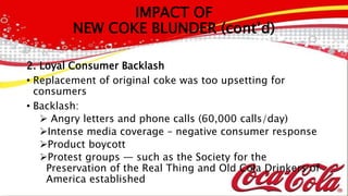 Strategic Blunder : The Case of The Coca Cola Company | PPT