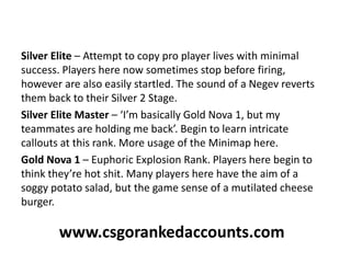 Csgo ranks explained | PPT