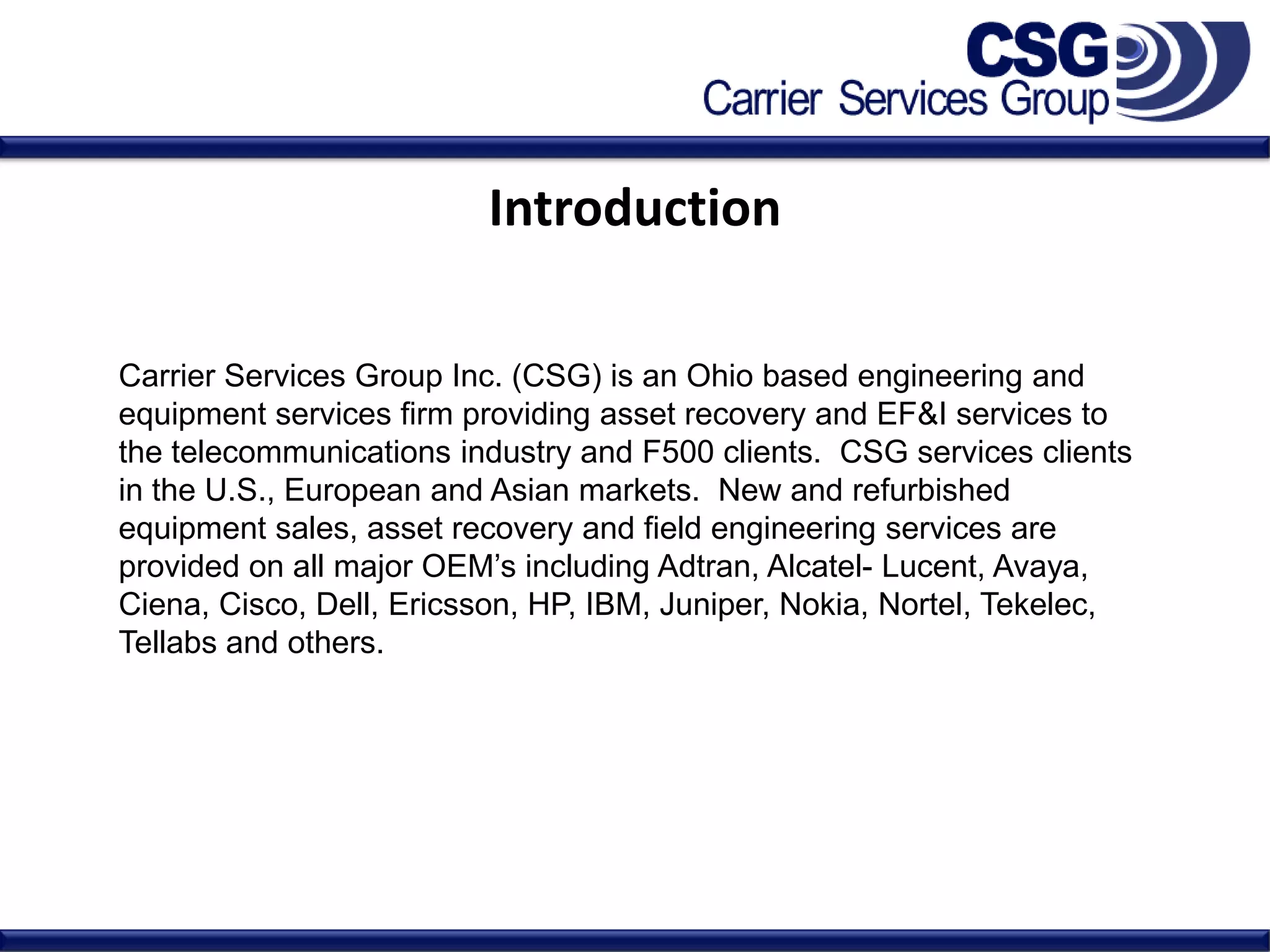 CSG Overview | PPT