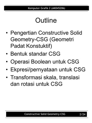 CSG | PPT
