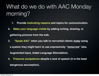 What Do I Do Monday Morning: AAC? | PDF