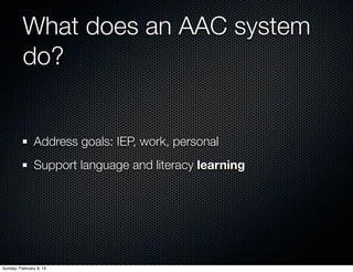 What Do I Do Monday Morning: AAC? | PDF