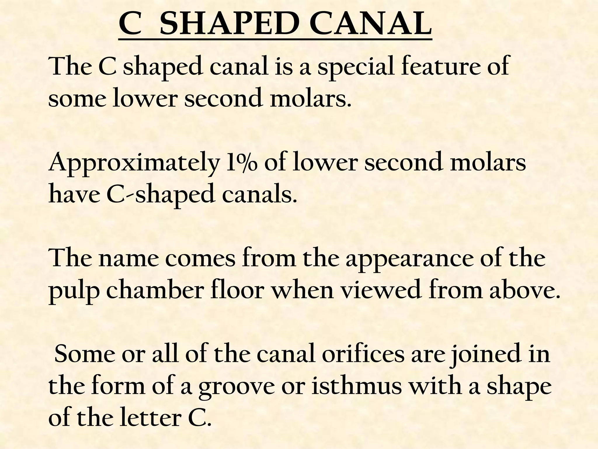 C shaped canal | PPTX