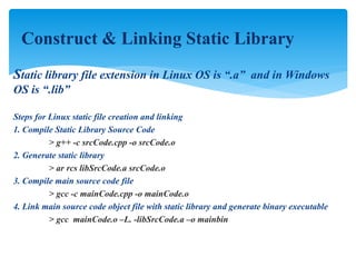 C++ shared libraries and loading | PPT | Free Download