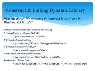 C++ shared libraries and loading | PPT | Free Download