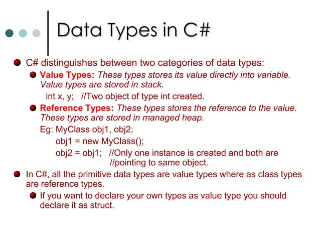 CSharp Presentation | PPTX | Programming Languages | Computing