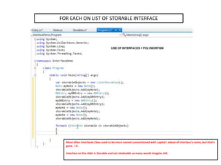 C#, OOP introduction and examples | PPSX