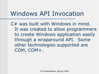 C# Overview. Fundamentals of C#.Net Language | PPT