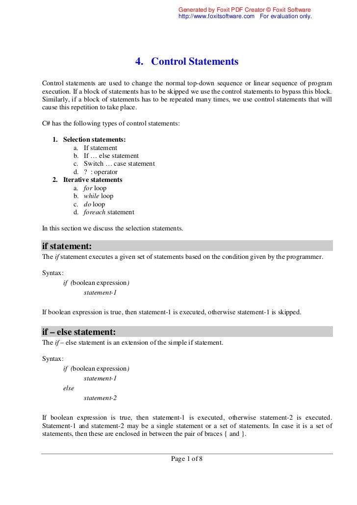 boolean controlled loop