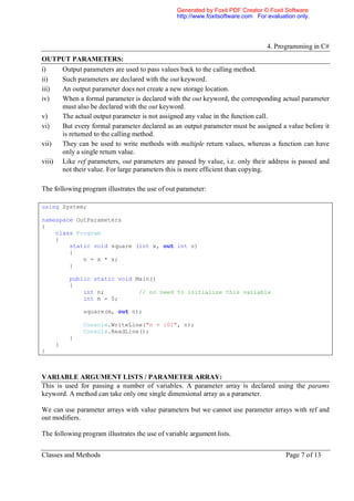 C sharp chap5 | PDF