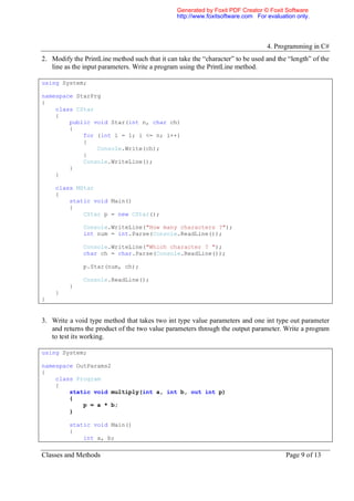 C sharp chap5 | PDF