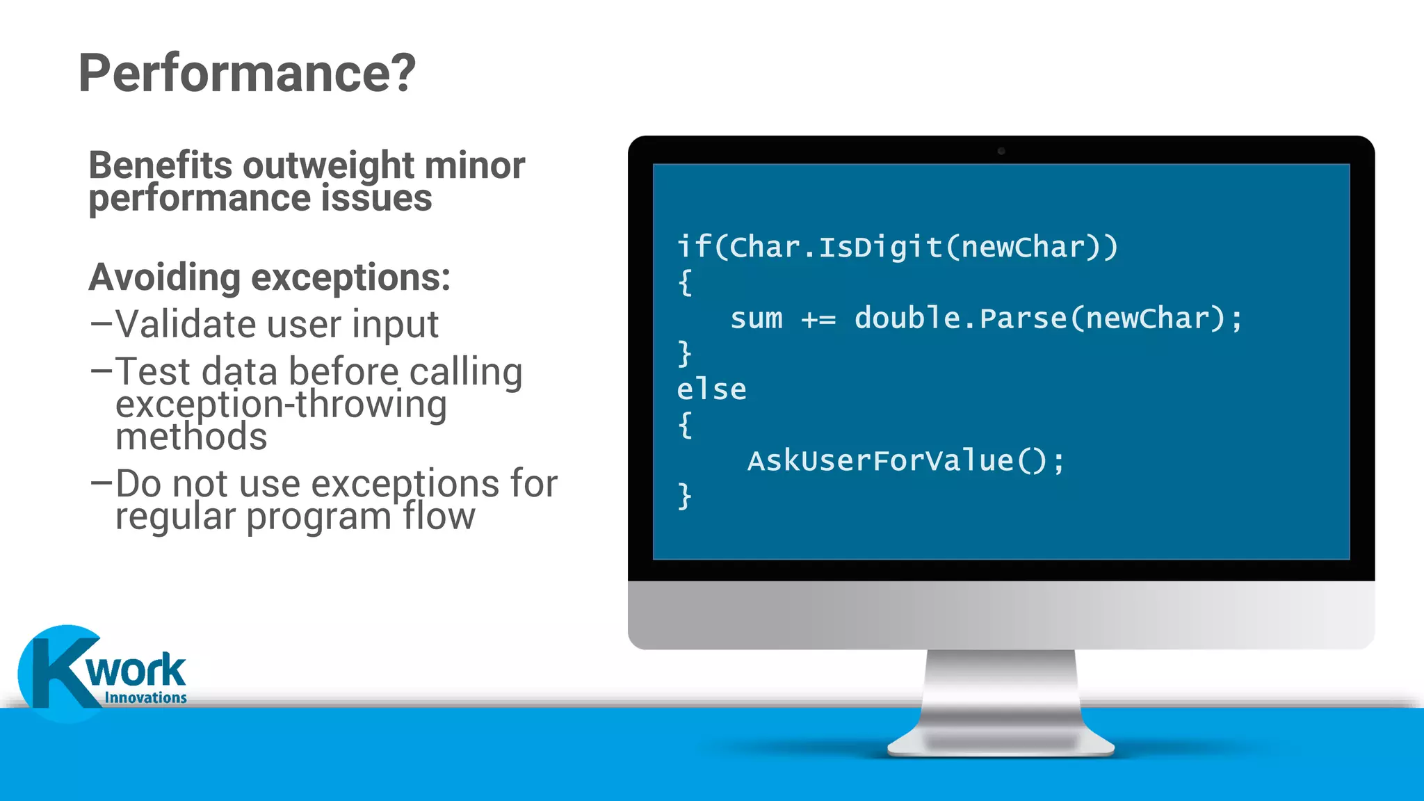 C# Exception best practices | PPT