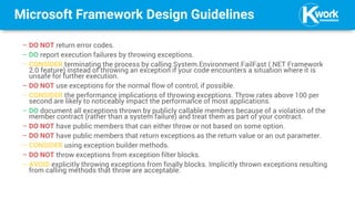 C# Exception best practices | PPT