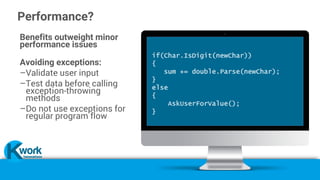C# Exception best practices | PPT