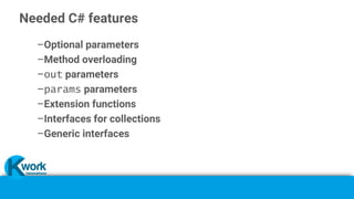 C# feature: case study on facade-type static utility class | PDF | Programming Languages | Computing