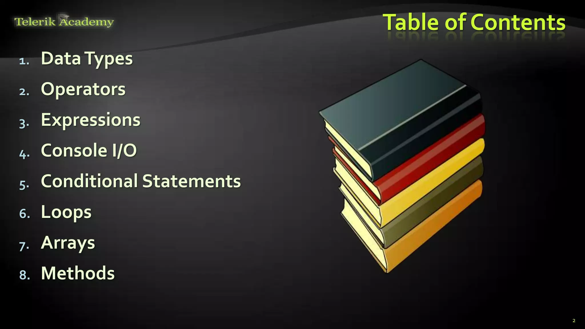 CSharp Language Overview Part 1 | PPT CSharp Language Overview Part 1 | PPT