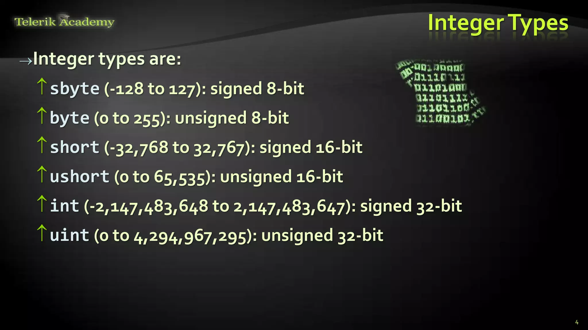 CSharp Language Overview Part 1 | PPT CSharp Language Overview Part 1 | PPT