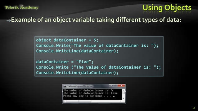 CSharp Language Overview Part 1 | PPT