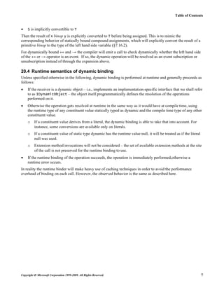 C Sharp 4 0 Specification | DOC | Web Development | Internet