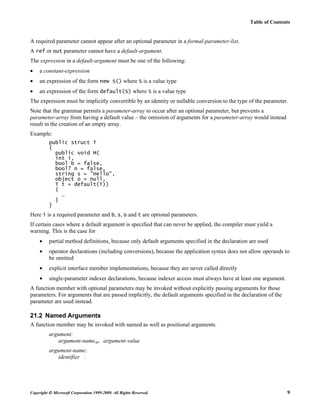 C Sharp 4 0 Specification | DOC | Web Development | Internet
