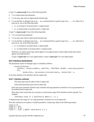 C Sharp 4 0 Specification | DOC | Web Development | Internet