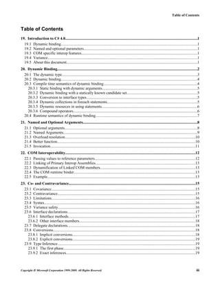 C Sharp 4 0 Specification | DOC | Web Development | Internet