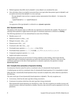 C Sharp 4 0 Specification | DOC | Web Development | Internet