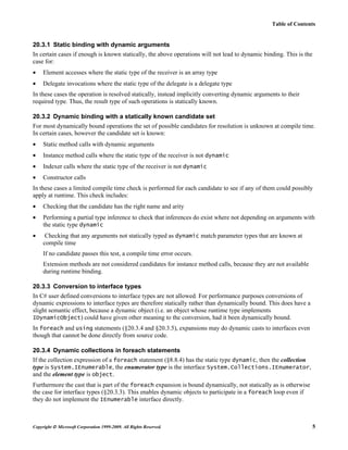 C Sharp 4 0 Specification | DOC | Web Development | Internet