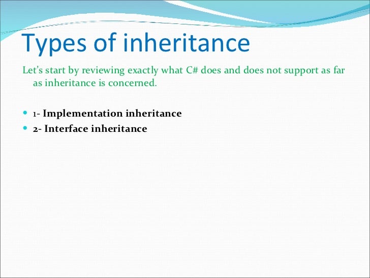 Csharp4 inheritance