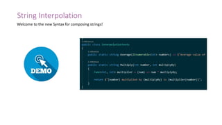 C# 6.0 and 7.0 new features | PPTX
