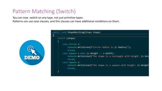 C# 6.0 and 7.0 new features | PPTX