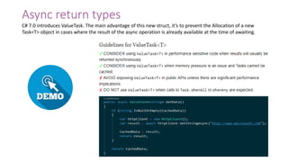 C# 6.0 and 7.0 new features | PPTX