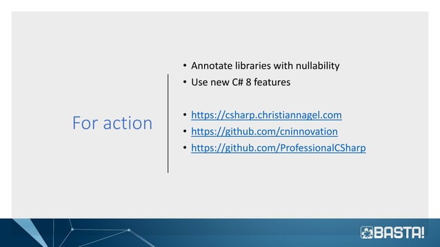 C# 8 in Libraries and Applications | PPT