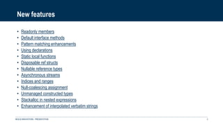 C sharp 8.0 new features | PPTX