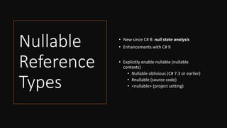 C# 9 and 10 - What's cool? | PDF