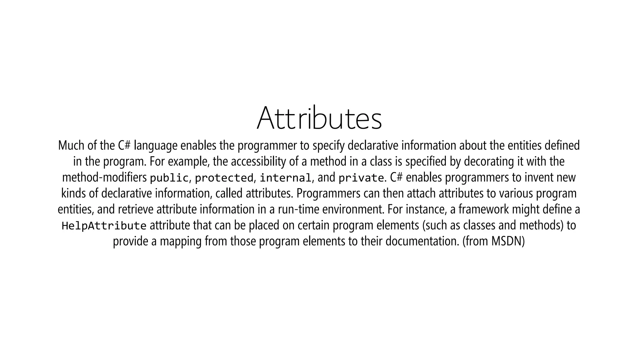 CSharp Advanced L05-Attributes+Reflection | PPT CSharp Advanced L05-Attributes+Reflection | PPT