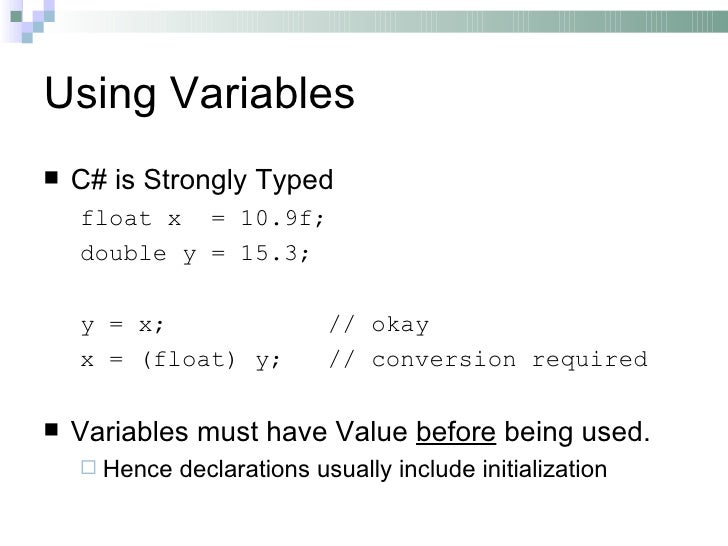 C Sharp Basics