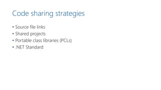 C# code sharing across the platforms | PPT