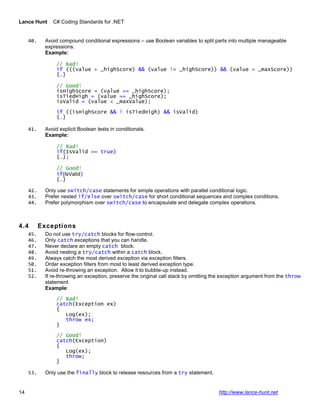C sharp codingstandards | PDF