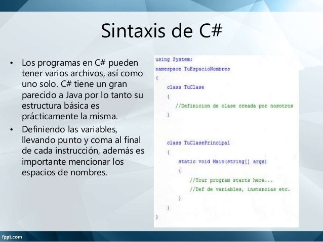 Caracteristicas de C Sharp