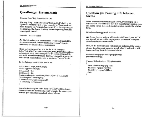 C sharp interview_questions__answers_and_explanations | PPT