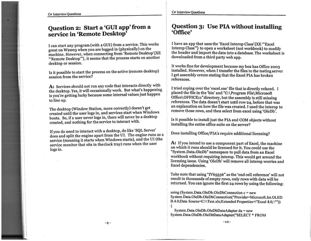 C sharp interview_questions__answers_and_explanations | PPT