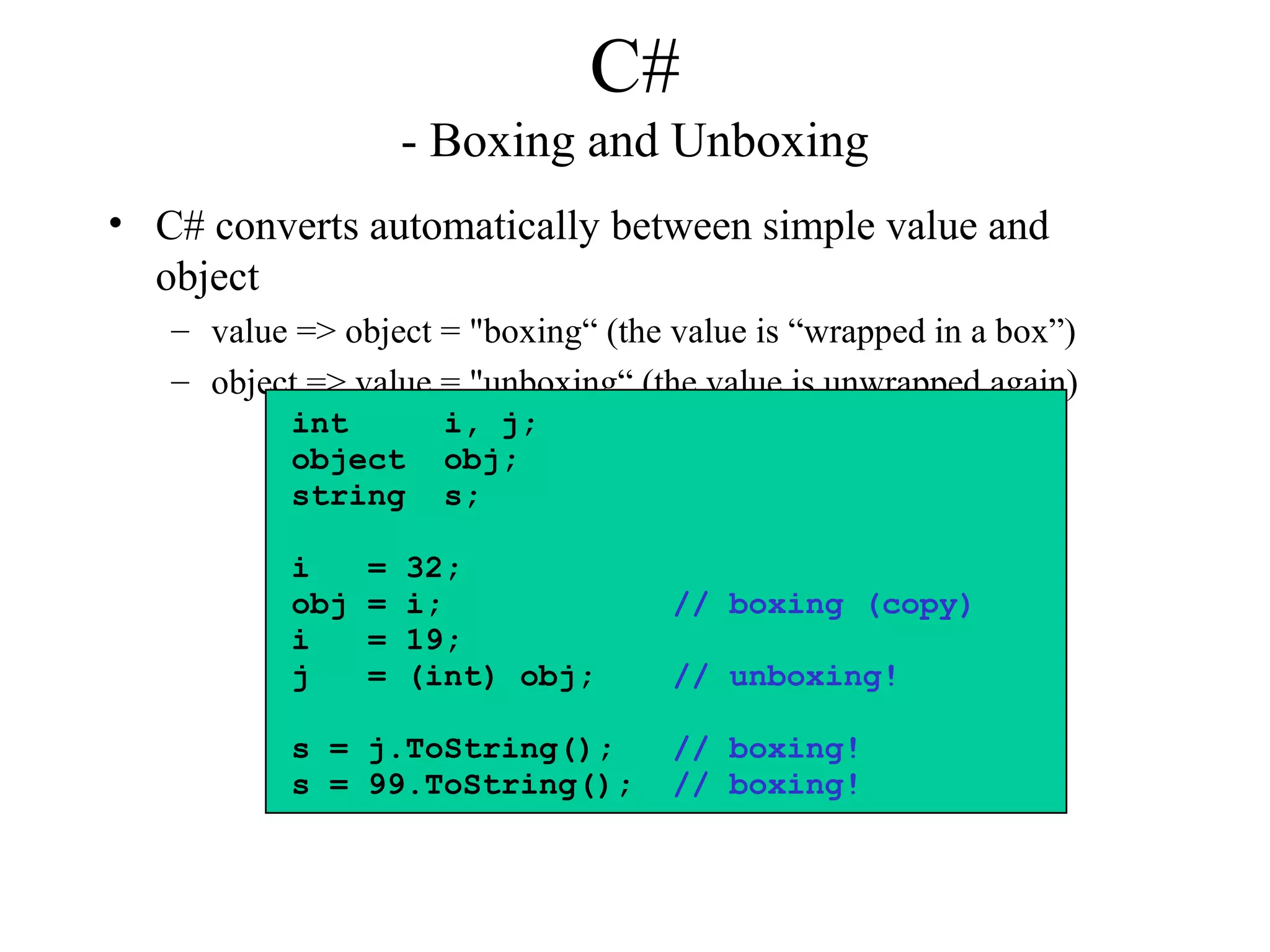 Introduction to C# | PPT