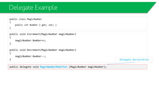 C# Starter L06-Delegates, Event Handling and Extension Methods | PDF